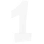 White Wood Number Wall Decor - 1 | Hobby Lobby | 241976